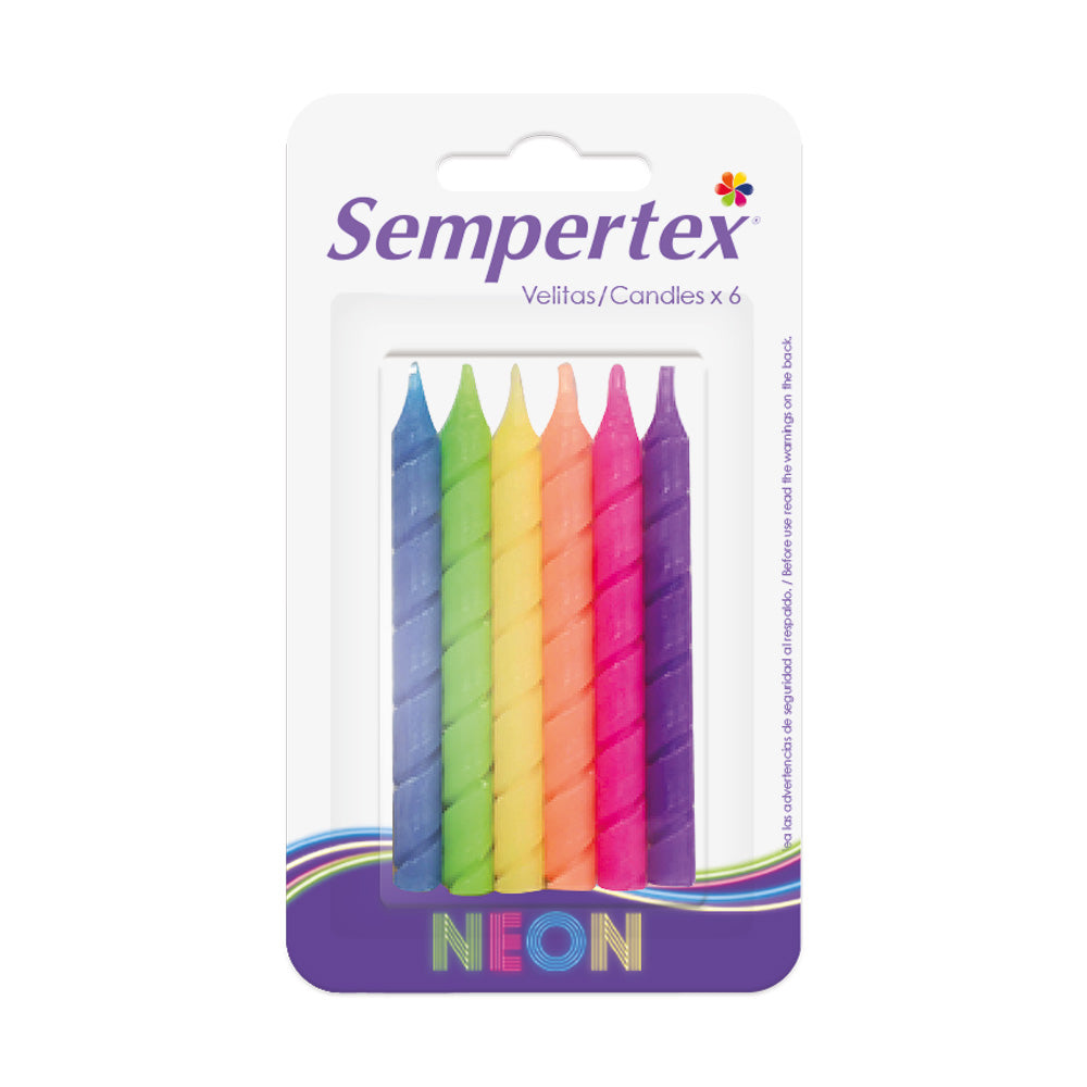 NEON CANDLE | CANDLES AND PARTY TOPPERS | SEMPERTEX– Sempertex