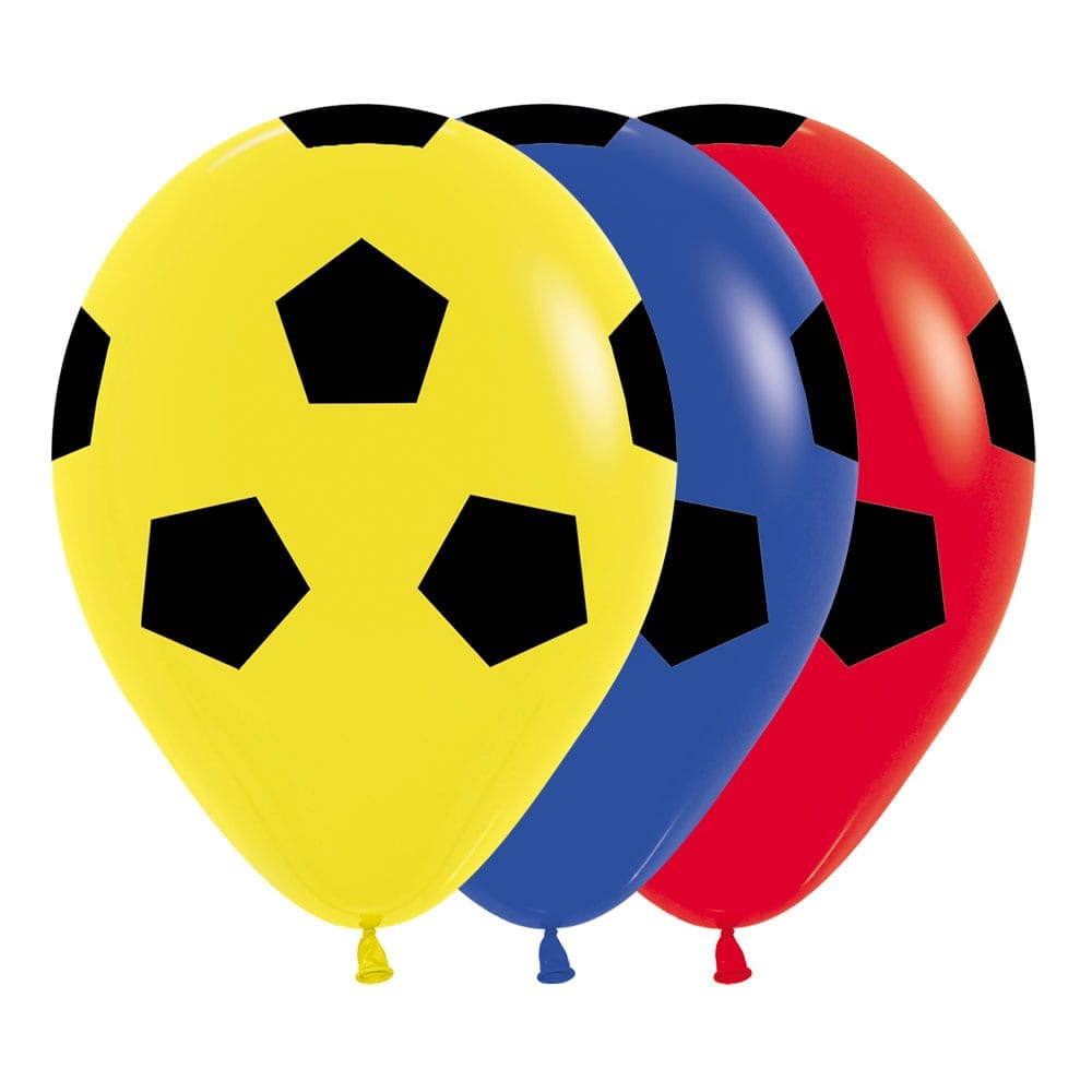 GLOBO LATEX REDONDO INFINITY® BALÓN DE FUTBOL FASHION SURTIDO TRICOLOR ...