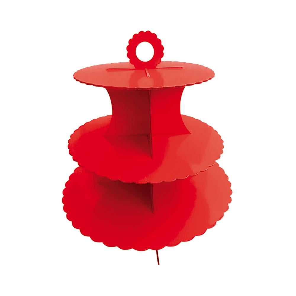 RED CUPCAKE TOWER | PARTY DISPOSABLES | SEMPERTEX– Sempertex